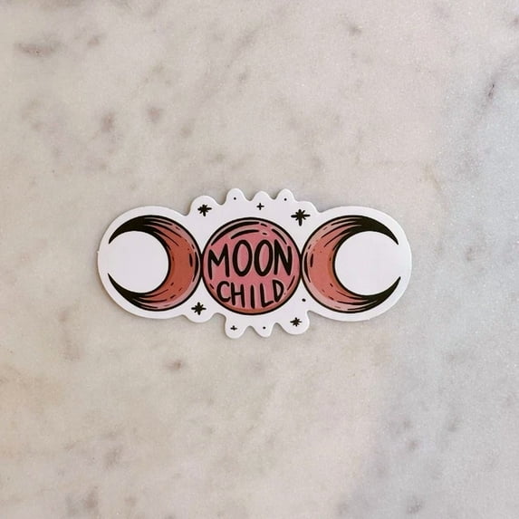 DOPASTICKER Moon Child Water Resistant Sticker- Decorative Laptop ...