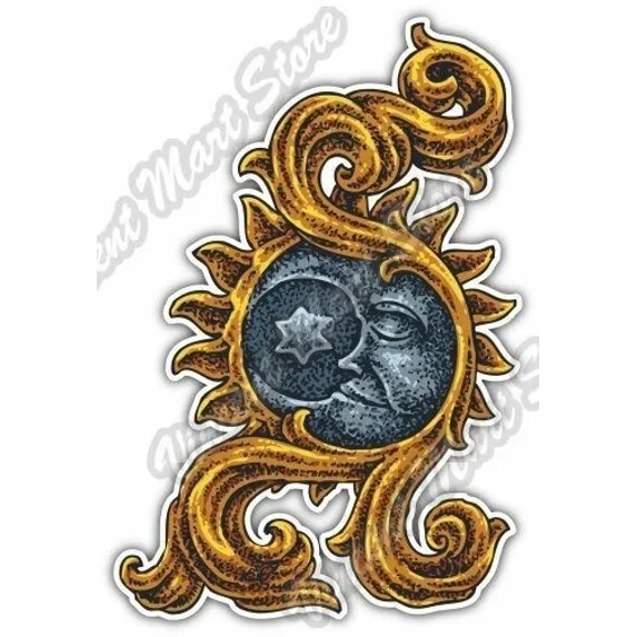 DOPASTICKER Moon Night Dark Star Car Sticker Decal Phone Decal Water ...