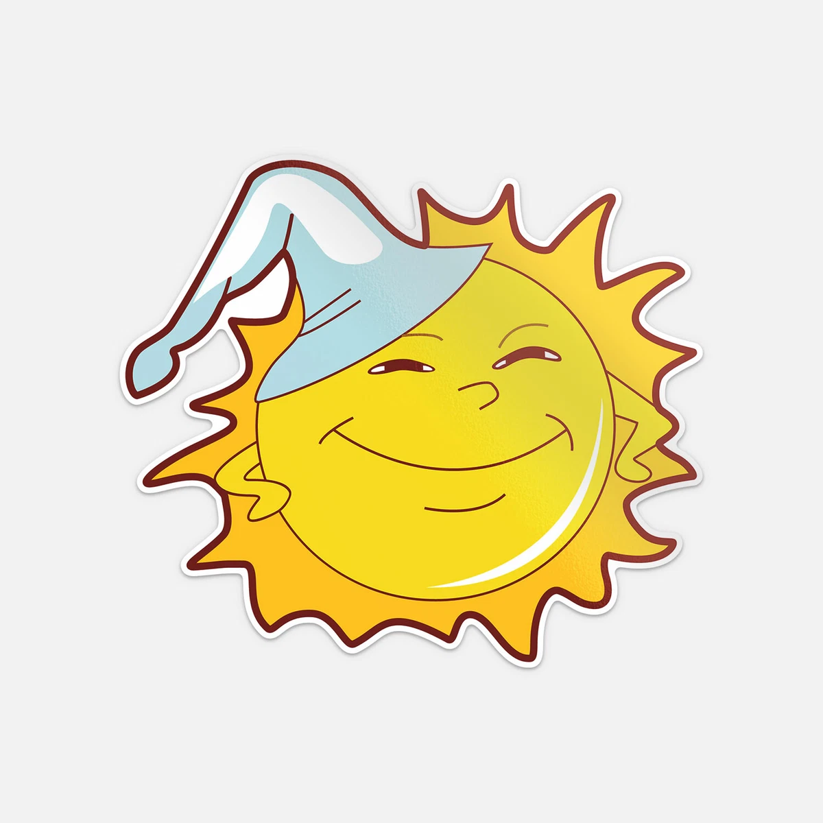 DOPASTICKER Moon Smiley Cap Sticker Decal Waterproof Sticker For Water ...