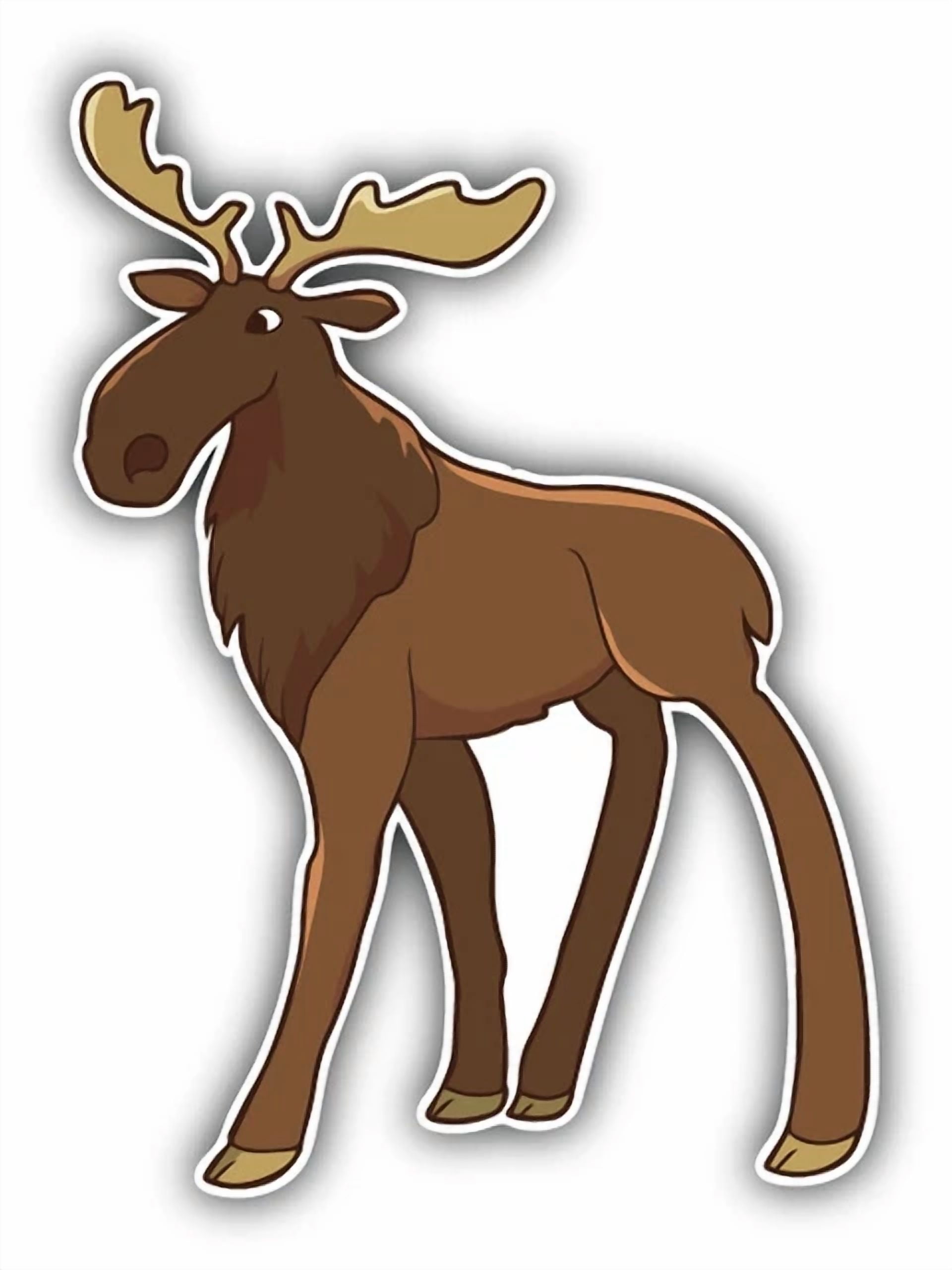 DOPASTICKER Moose Cartoon Car Sticker Phone Water Bottle Stickers, Cars ...