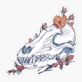 DOPASTICKER Morbiditea, Rose Hip With A Red Fox&Skull Sticker, Phone ...