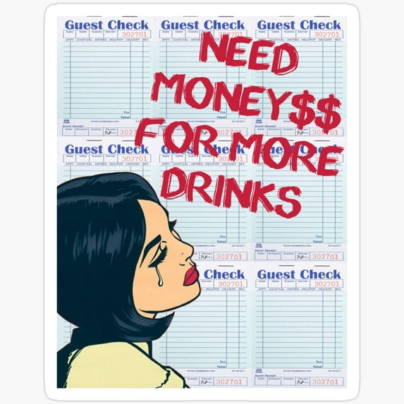 DOPASTICKER More $$$Guest Check Sticker Birthday Gifts - Decorative ...