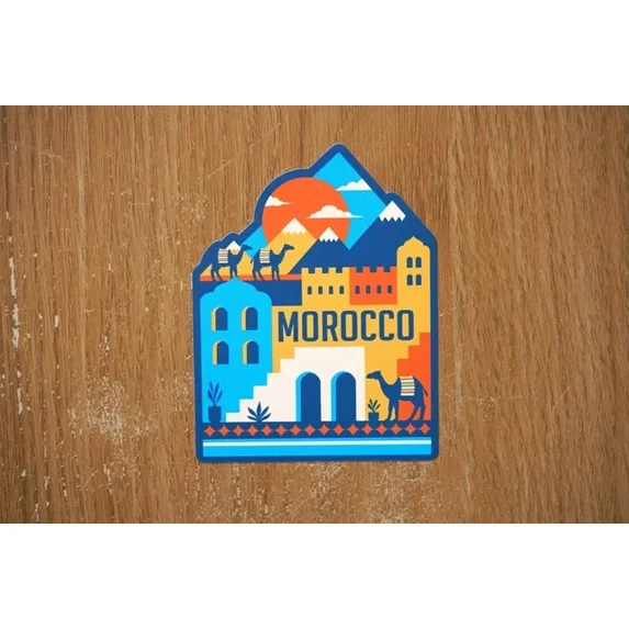 DOPASTICKER Morocco Sticker, Scrapbook, Waterbottle, Luggage, Laptop ...