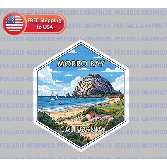 DOPASTICKER Morro Bay California Sticker Toolbox Tablet Sticker Phone ...