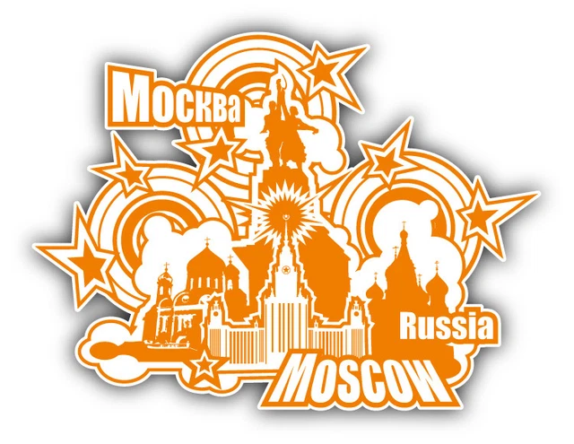 DOPASTICKER Moscow City Russia Travel Sticker Decal Phone Decal Water ...