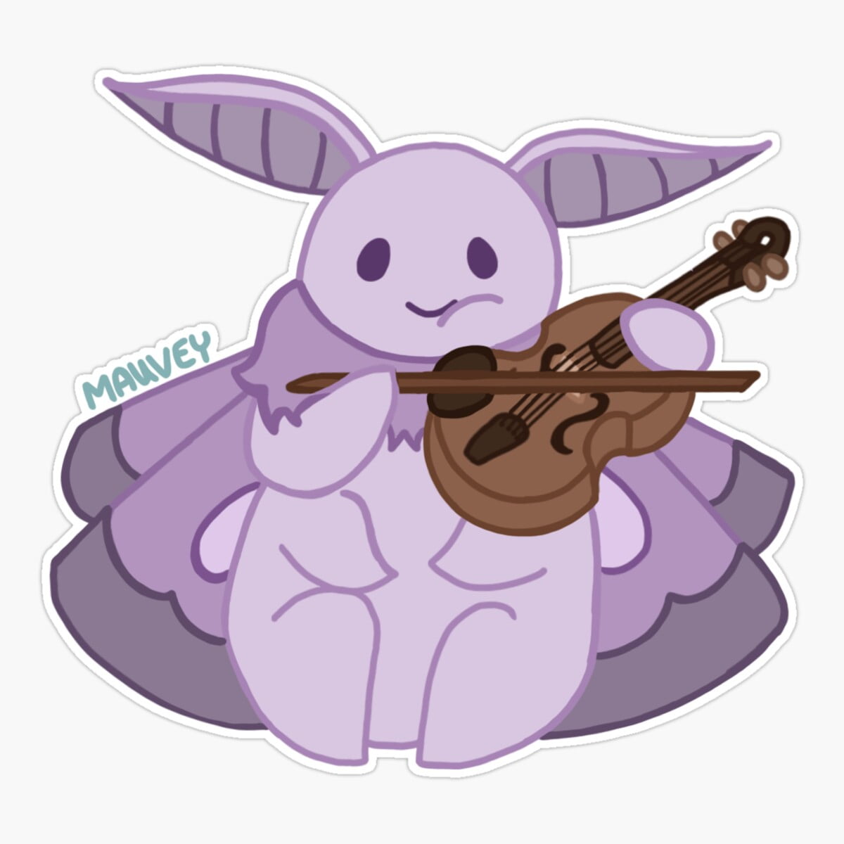 DOPASTICKER Moth Playing Violin Sticker, Phone Sticker Water Bottle ...