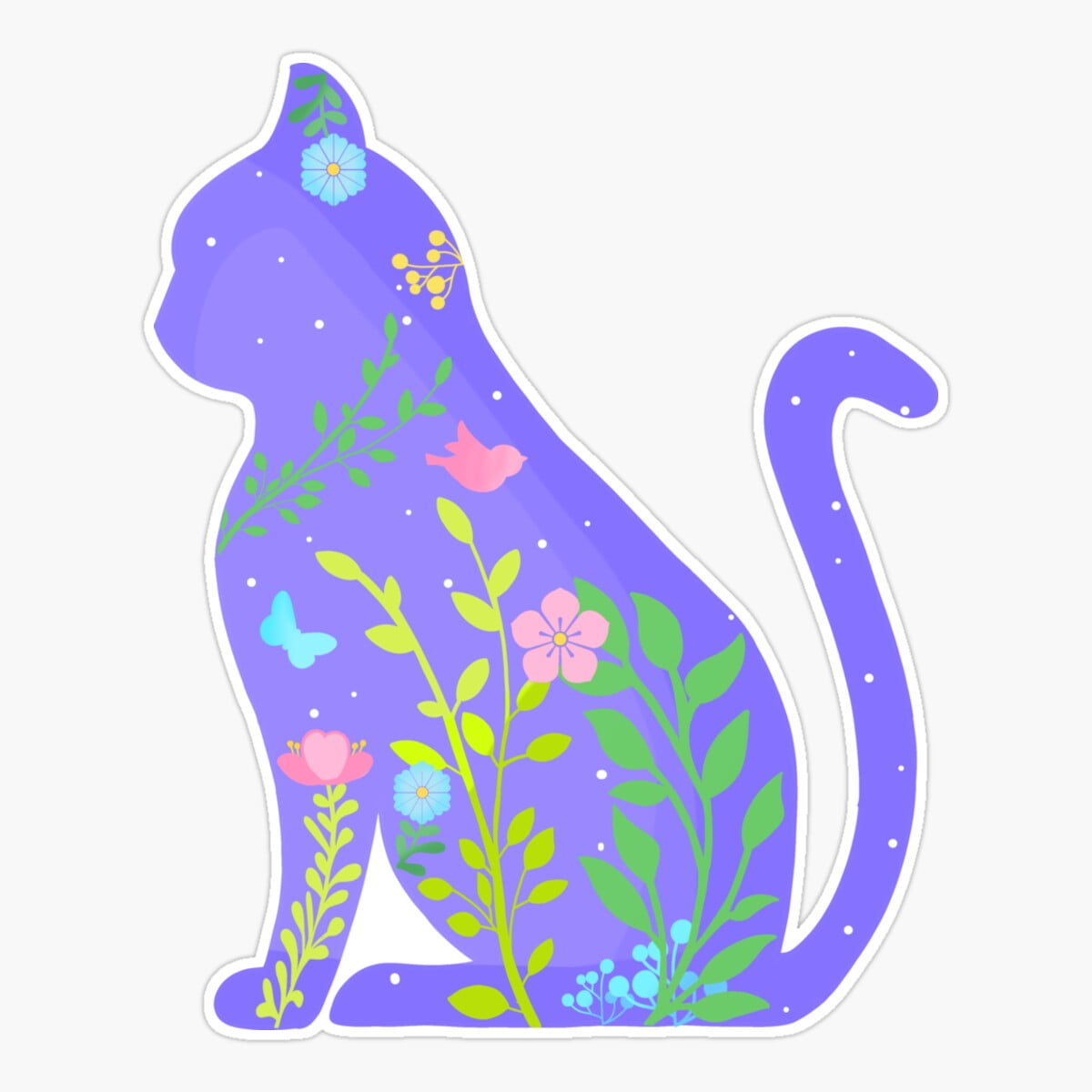 DOPASTICKER Mother Nature Cat Sticker, Phone Sticker Car Stickers ...