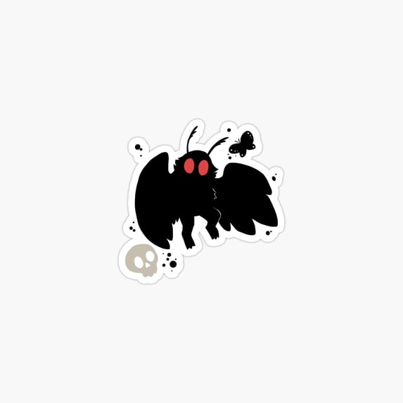 DOPASTICKER Mothman - Daylight Blue Sticker, Phone Sticker Car Sticker ...