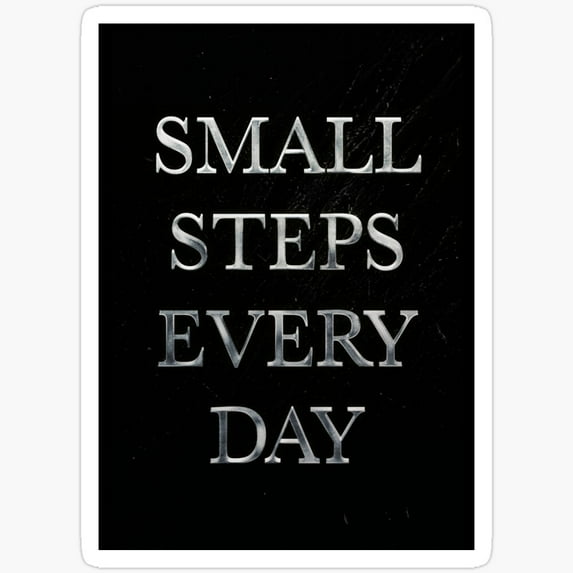 DOPASTICKER Motivational Quote "Small Steps Every Day" Sticker ...