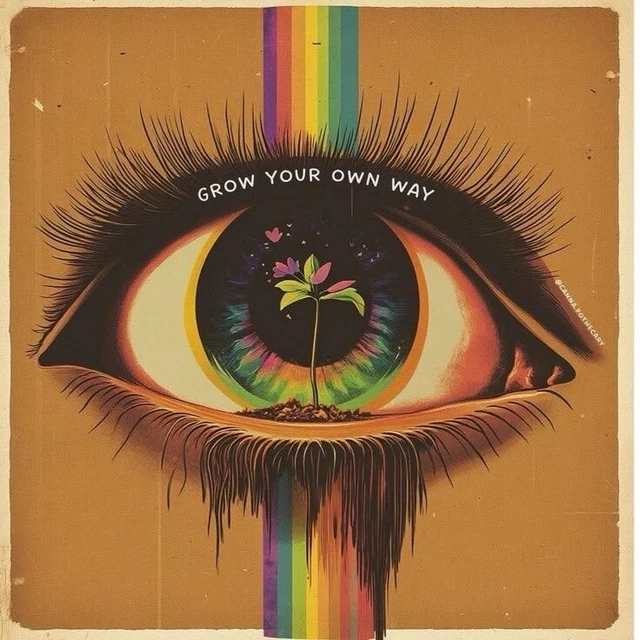 DOPASTICKER Motivational Sticker Inspire Grow Your Way Eye Colorful ...