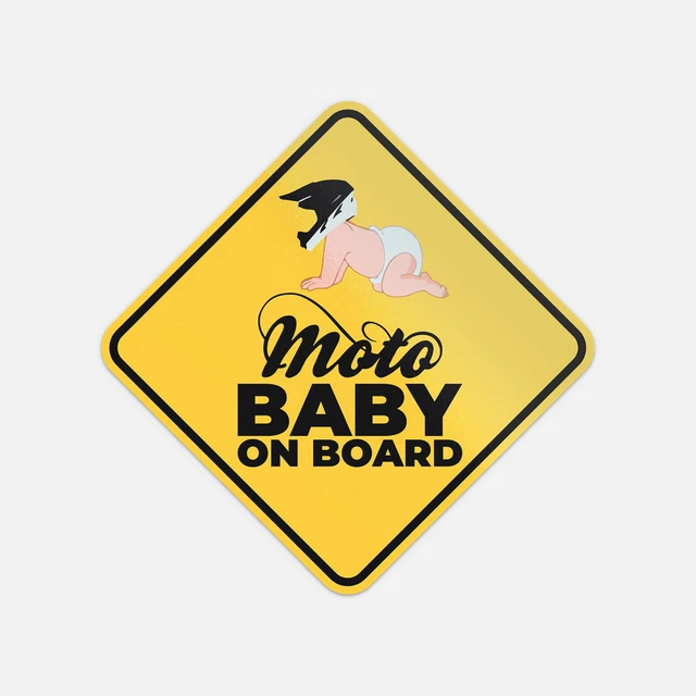 DOPASTICKER Moto Bik.Er Baby Child On Board Sticker Phone Water Bottle ...