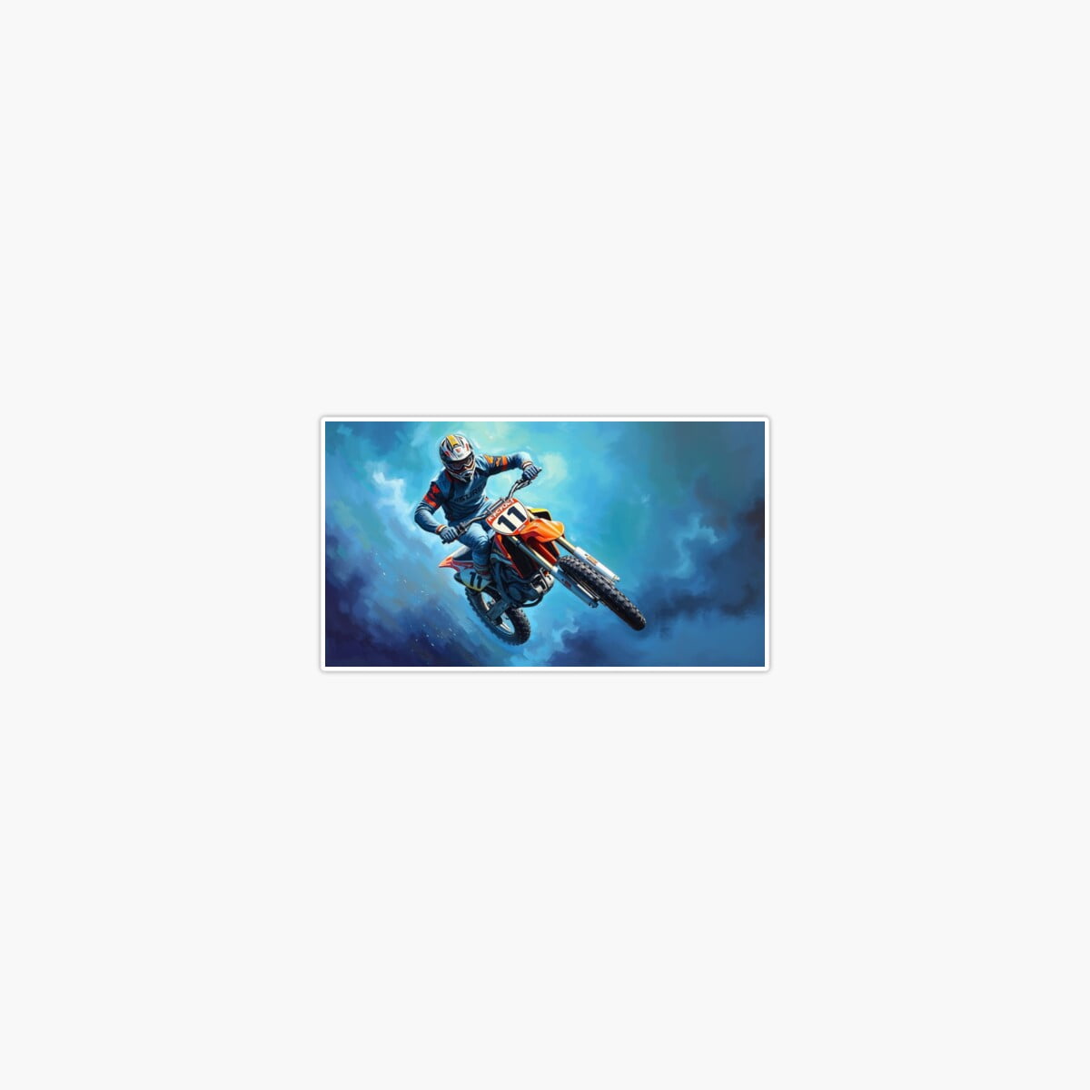 DOPASTICKER Motocross Action Scene Sticker, Phone Sticker Car Stickers ...