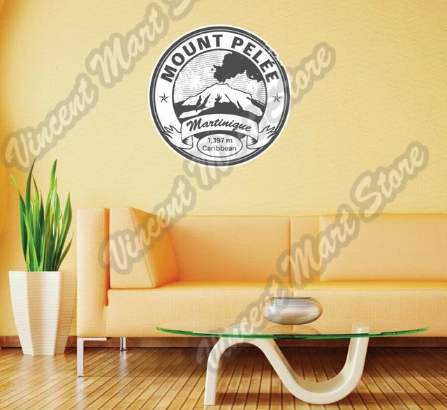 DOPASTICKER Mount Pelee Martinique Caribbean Wall Sticker Room Interior ...