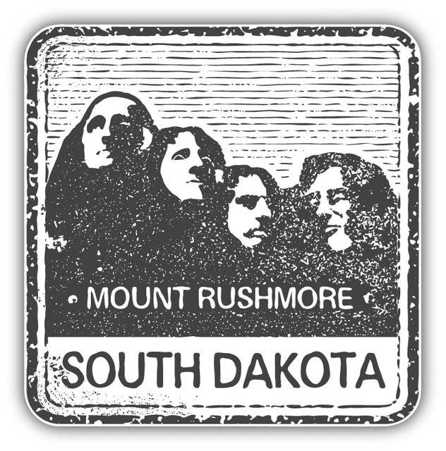 DOPASTICKER Mount Rushmore Usa Grunge Retro Car Sticker Phone Decal ...