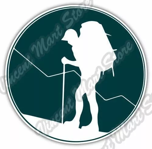 DOPASTICKER Mountain Climbing Camping Backpack Car Window Sticker Decal ...
