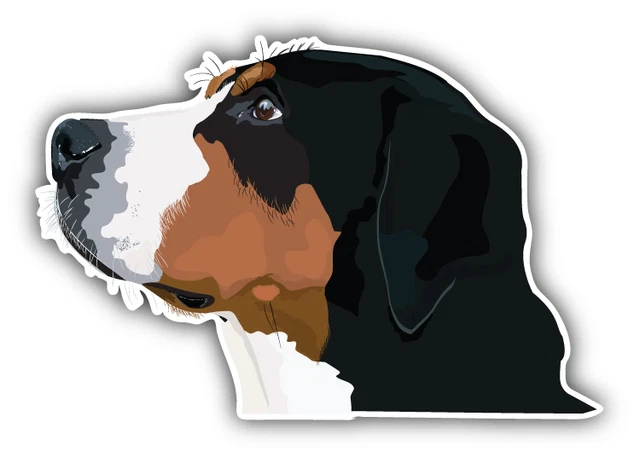 DOPASTICKER Mountain Dog Head Sticker Decal Phone Decal Water Bottle ...