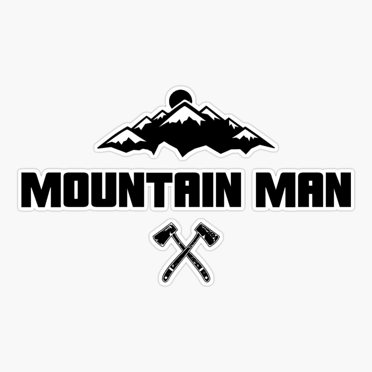 DOPASTICKER Mountain Man Gear Sticker, Phone Sticker Water Bottle ...
