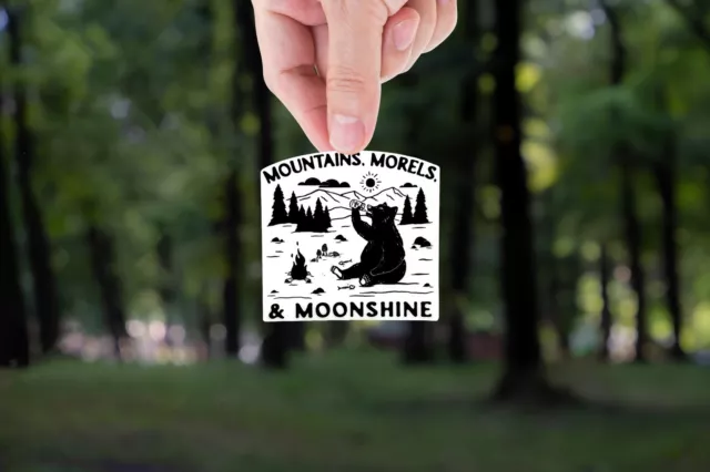 DOPASTICKER Mountains, Morels, And Moonshine Sticker. Mountain Sticker ...