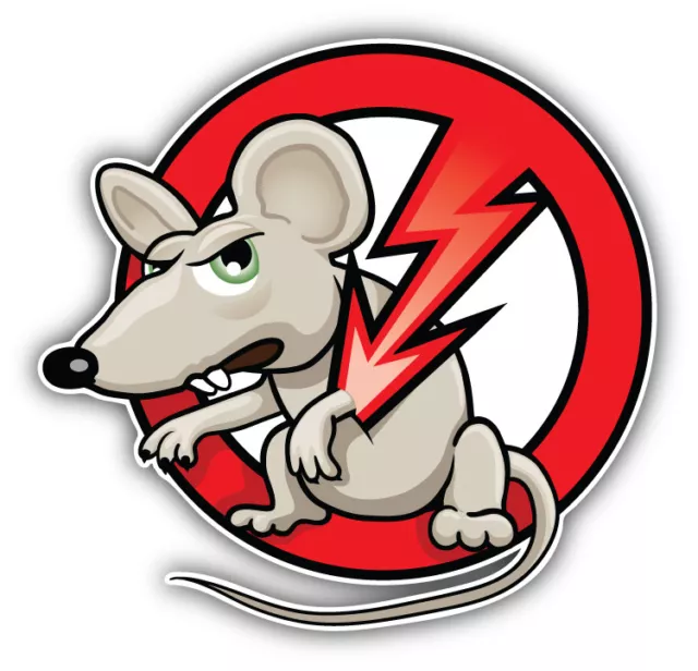 DOPASTICKER Mouse Ban Stop Sign Sticker Decal Phone Decal Water Bottle ...