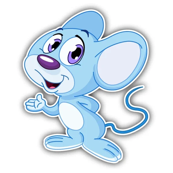 DOPASTICKER Mouse Presenting Hand Cute Cartoon Sticker Decal Phone ...