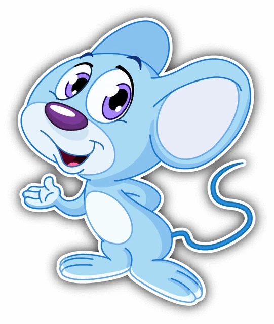 DOPASTICKER Mouse Presenting Hand Cute Cartoon Sticker Decal Phone ...