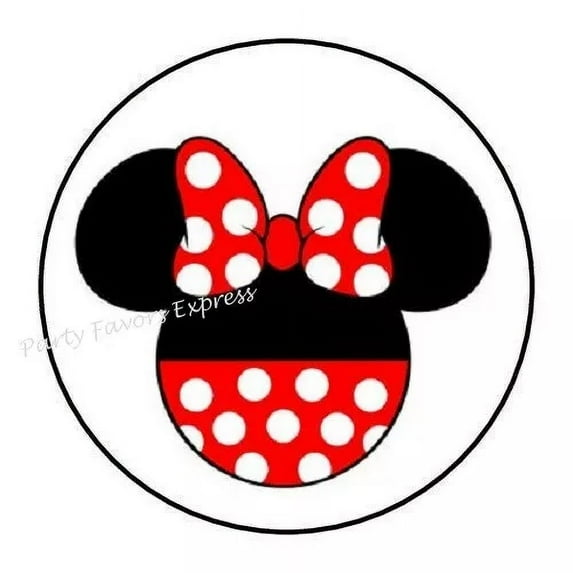 DOPASTICKER Mouse Red Polka Dot Ears Head Stickers Favors Phone Sticker ...