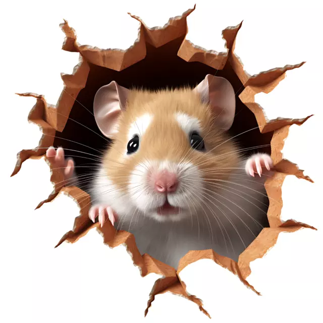 DOPASTICKER Mouse Sticker Cute Pet Rodent Small Critter Peeking Pest ...