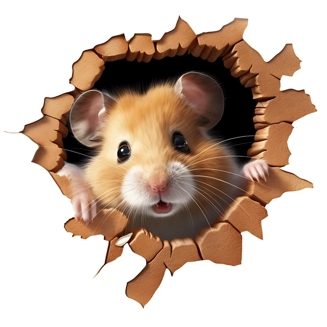 DOPASTICKER Mouse Sticker Cute Pet Rodent Small Critter Peeking Pest ...