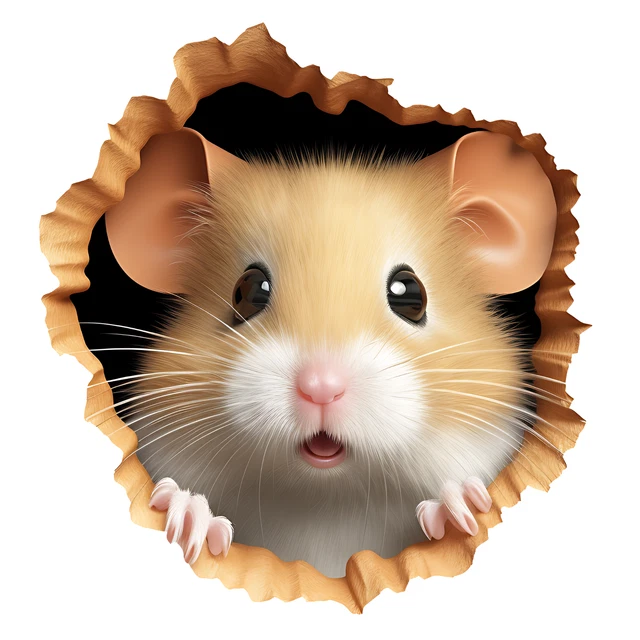 DOPASTICKER Mouse Sticker Cute Pet Rodent Small Critter Peeking Pest ...