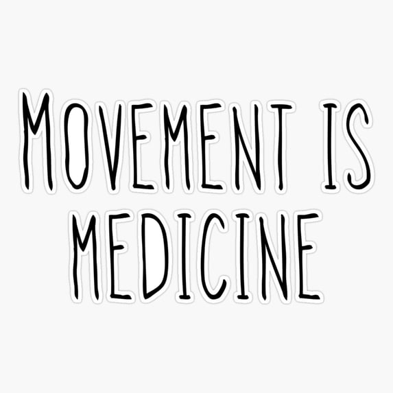 DOPASTICKER Movement Is Medicine Sticker, Phone Sticker Water Bottle ...