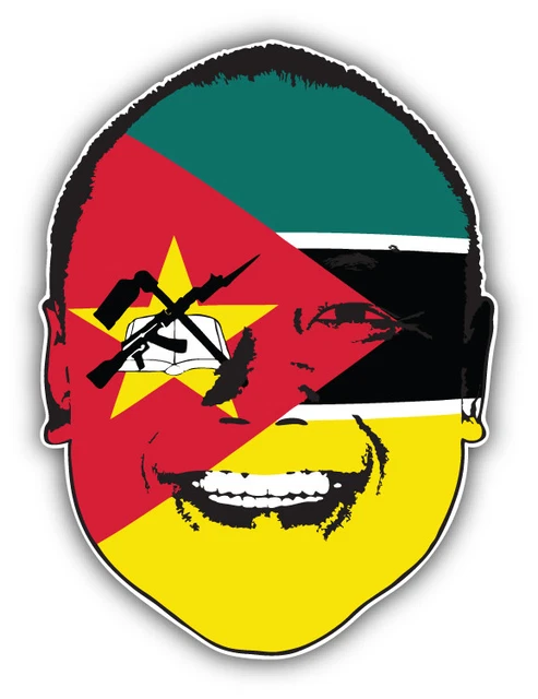DOPASTICKER Mozambique Flag Man Face Sticker Decal Phone Decal Water ...