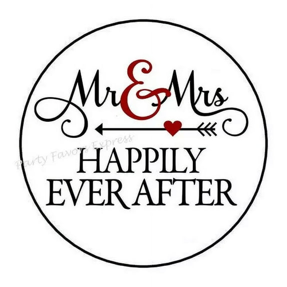 DOPASTICKER Mr & Mrs Happily Ever After Wedding Favor Decorative Laptop ...