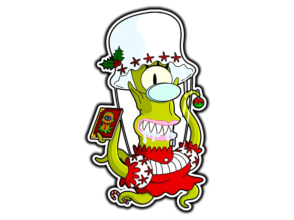 DOPASTICKER Mrs. Claus Kodos Sticker Decal Phone Decal Water Bottle ...