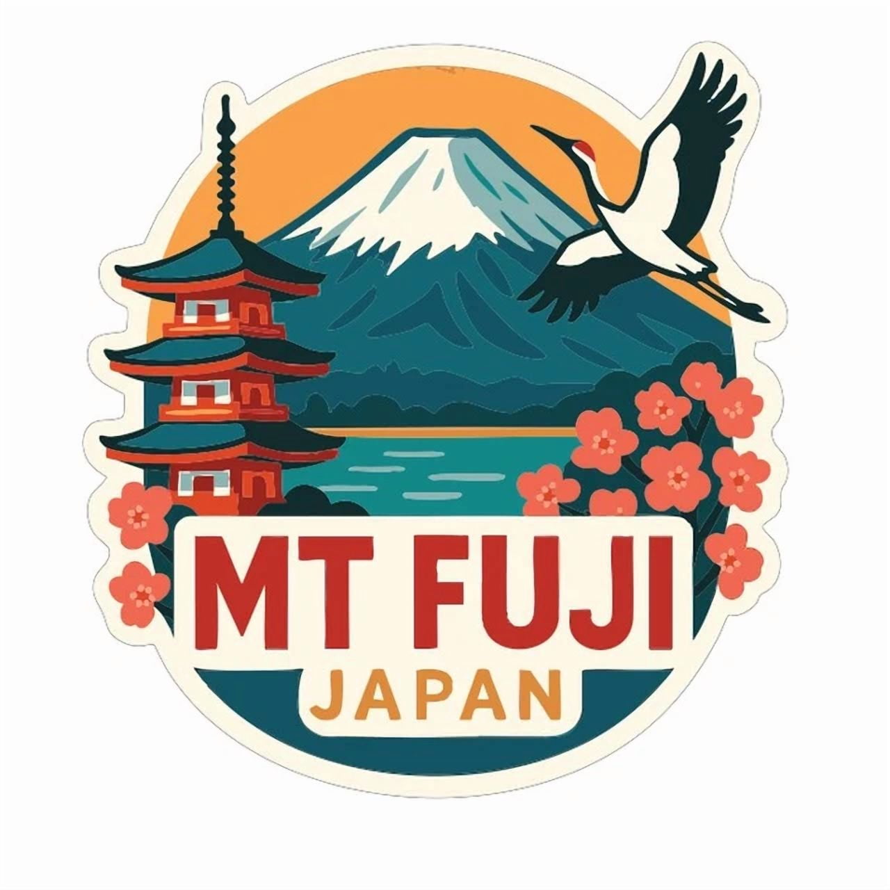 DOPASTICKER Mt Fuji Japan Sticker Decal City Skyline Landmark Design ...