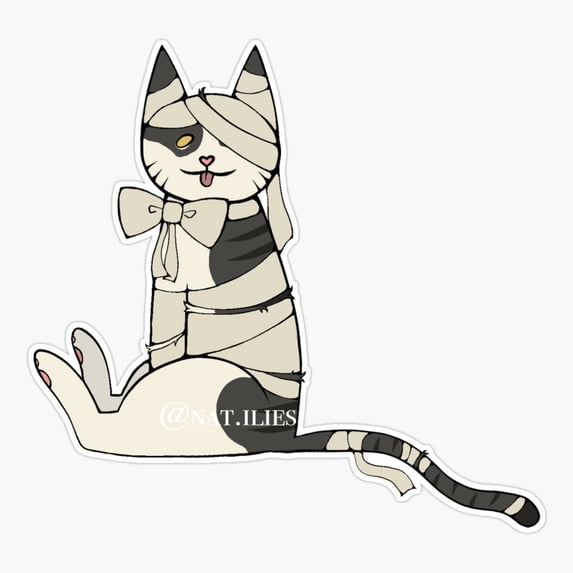 DOPASTICKER Mummy Cat Sticker, Phone Sticker Water Bottle Sticker Car ...