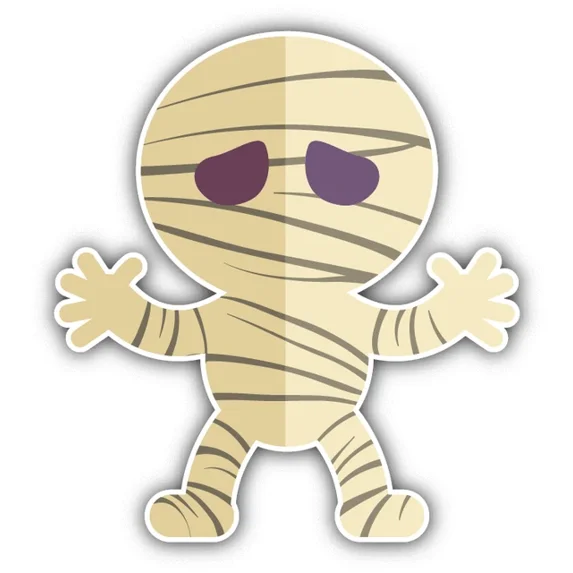 DOPASTICKER Mummy Kid Cartoon Sticker Decal Phone Decal Water Bottle ...