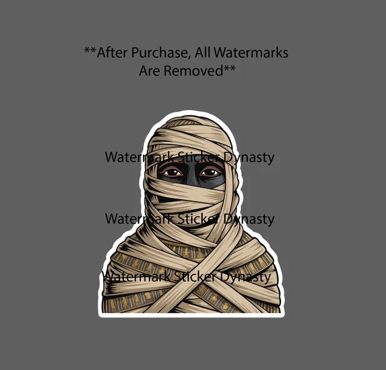 DOPASTICKER Mummy Sticker Egypt Hieroglyphs Book Movie History Sticker ...