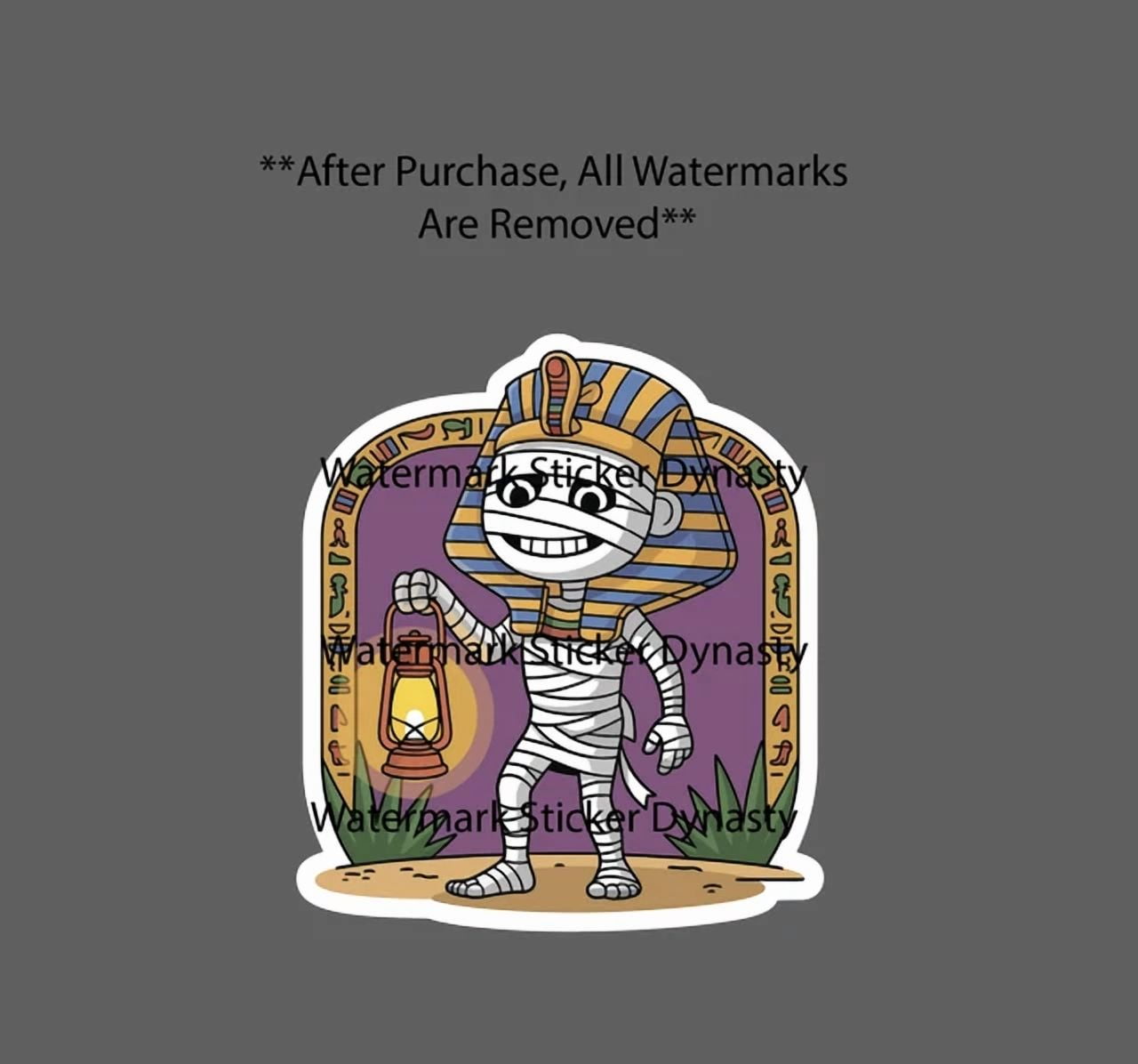 DOPASTICKER Mummy Sticker Egypt History Hieroglyphs Sticker Phone ...