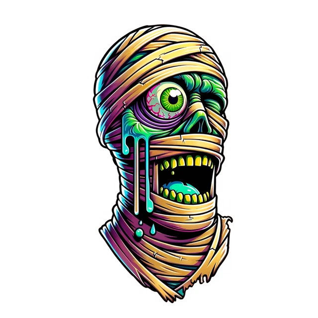 DOPASTICKER Mummy Sticker Street Art Urban Edgy Hip Hop Grunge Bold ...