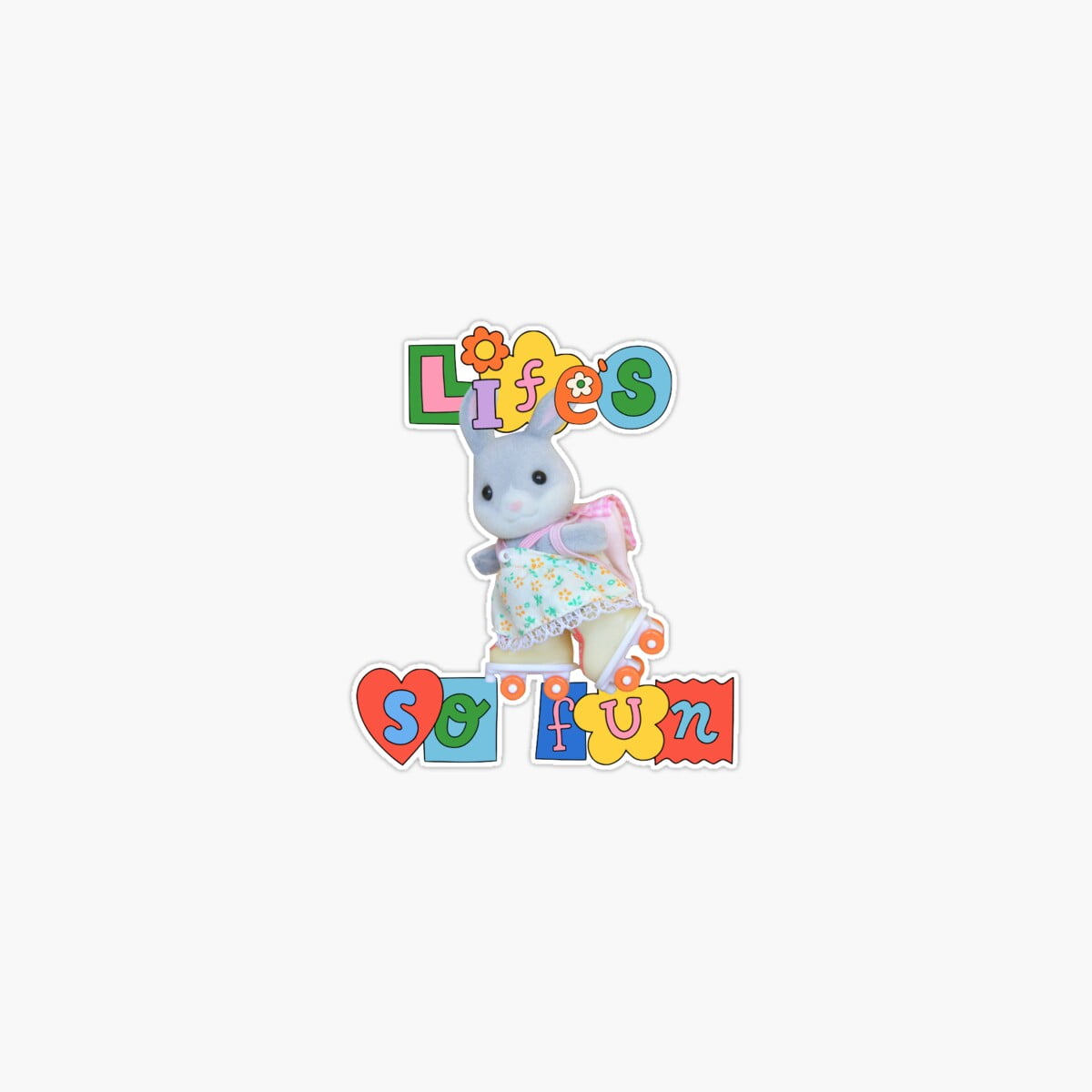 DOPASTICKER Muna Bunny Silk Chiffon Lyric Sticker, Phone Sticker Car ...