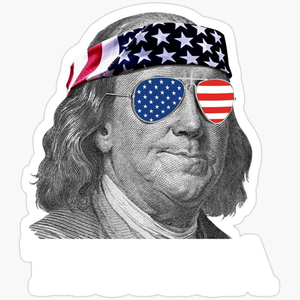 DOPASTICKER Murica Ben Franklin Patriotic 4Th Of July Ben Franklin Gear ...