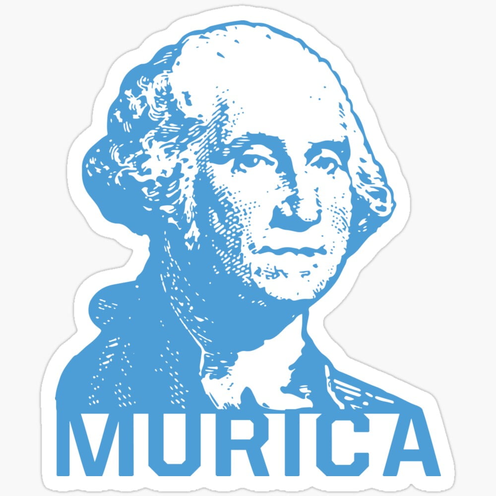 DOPASTICKER Murica - George Washington Sticker Fourth Of July Sticker ...
