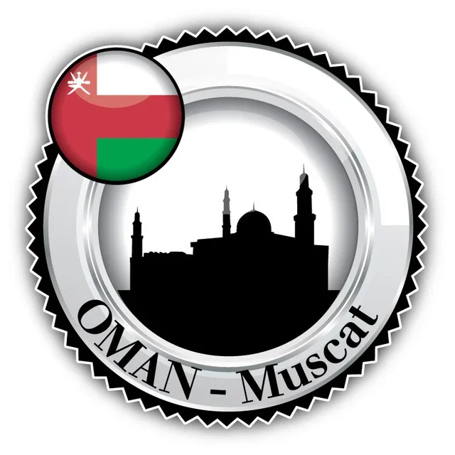 DOPASTICKER Muscat Oman Flag Badge Car Sticker Phone Decal Water Bottle ...
