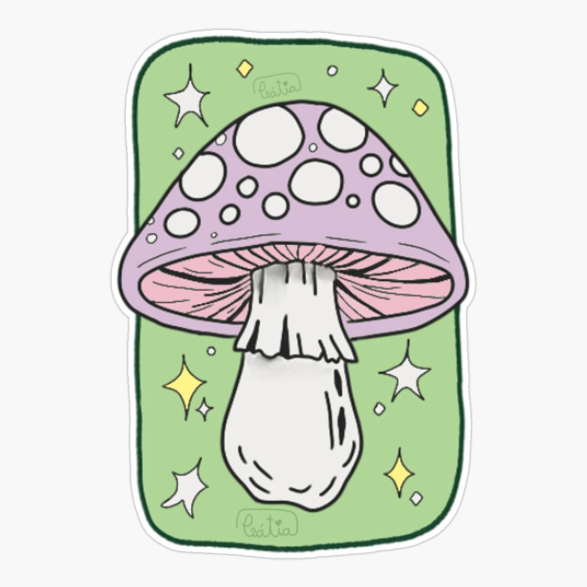 DOPASTICKER Mushroom Card Sticker, Phone Sticker Car Stickers, Birthday ...