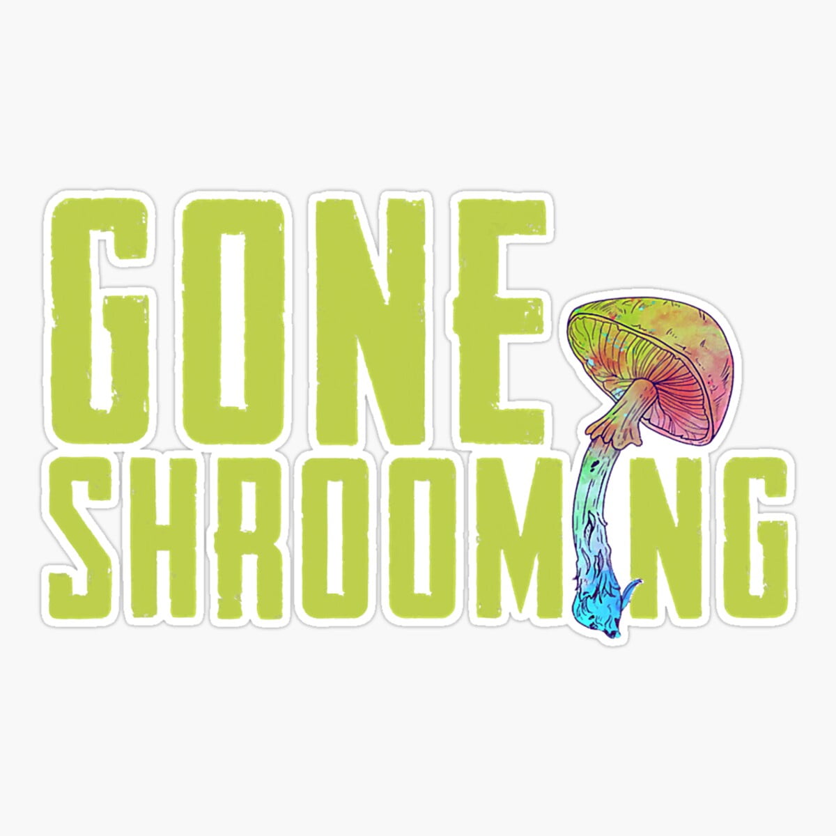 DOPASTICKER Mushroom Hunter Ungi Oraging Gone Sticker, Phone Sticker ...