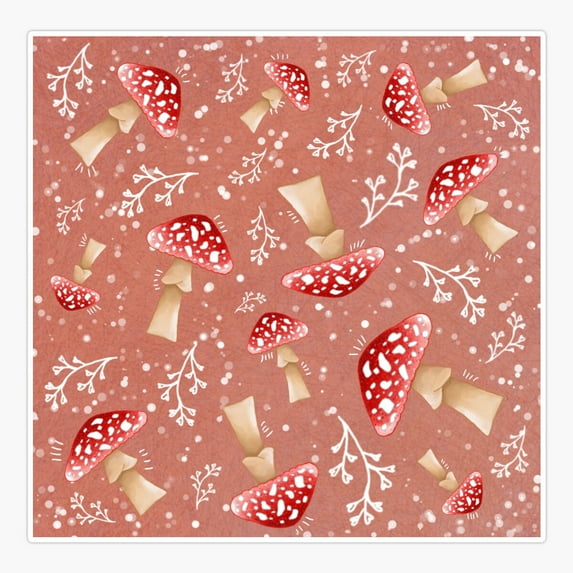 DOPASTICKER Mushroom Pattern Sticker, Phone Sticker Water Bottle ...