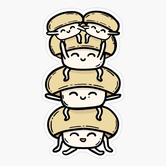 DOPASTICKER Mushroom Stack Sticker, Phone Sticker Car Stickers ...