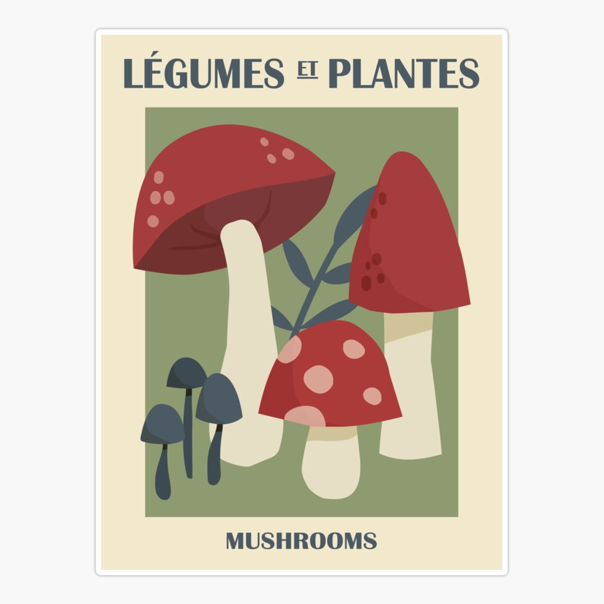 DOPASTICKER Mushrooms, Cottagecore Decor, Goblincore, Posters, Museum ...