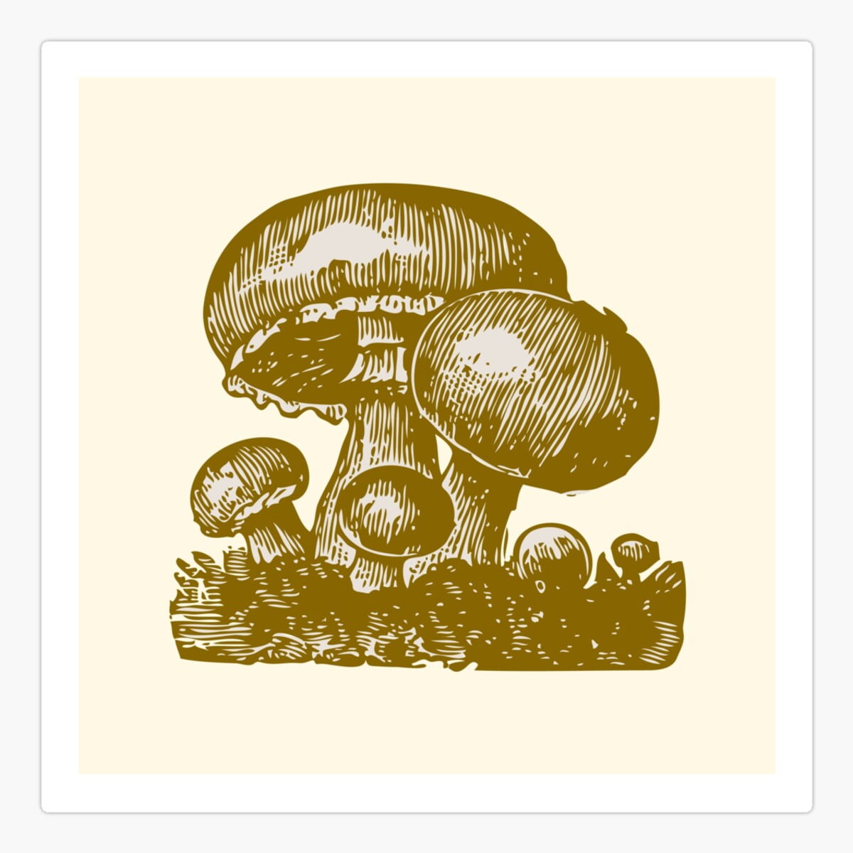DOPASTICKER Mushrooms Print Sticker, Phone Sticker Car Stickers ...
