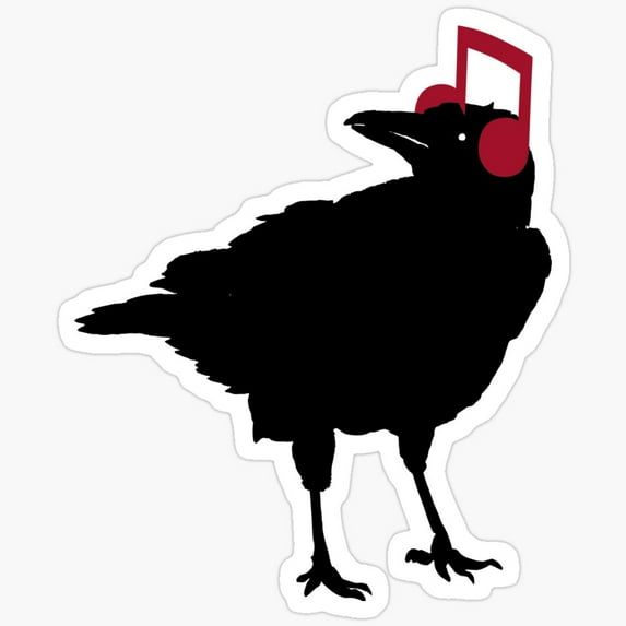 DOPASTICKER Music Bird Crow Musical Note Perfect Gift Everyone Phone ...